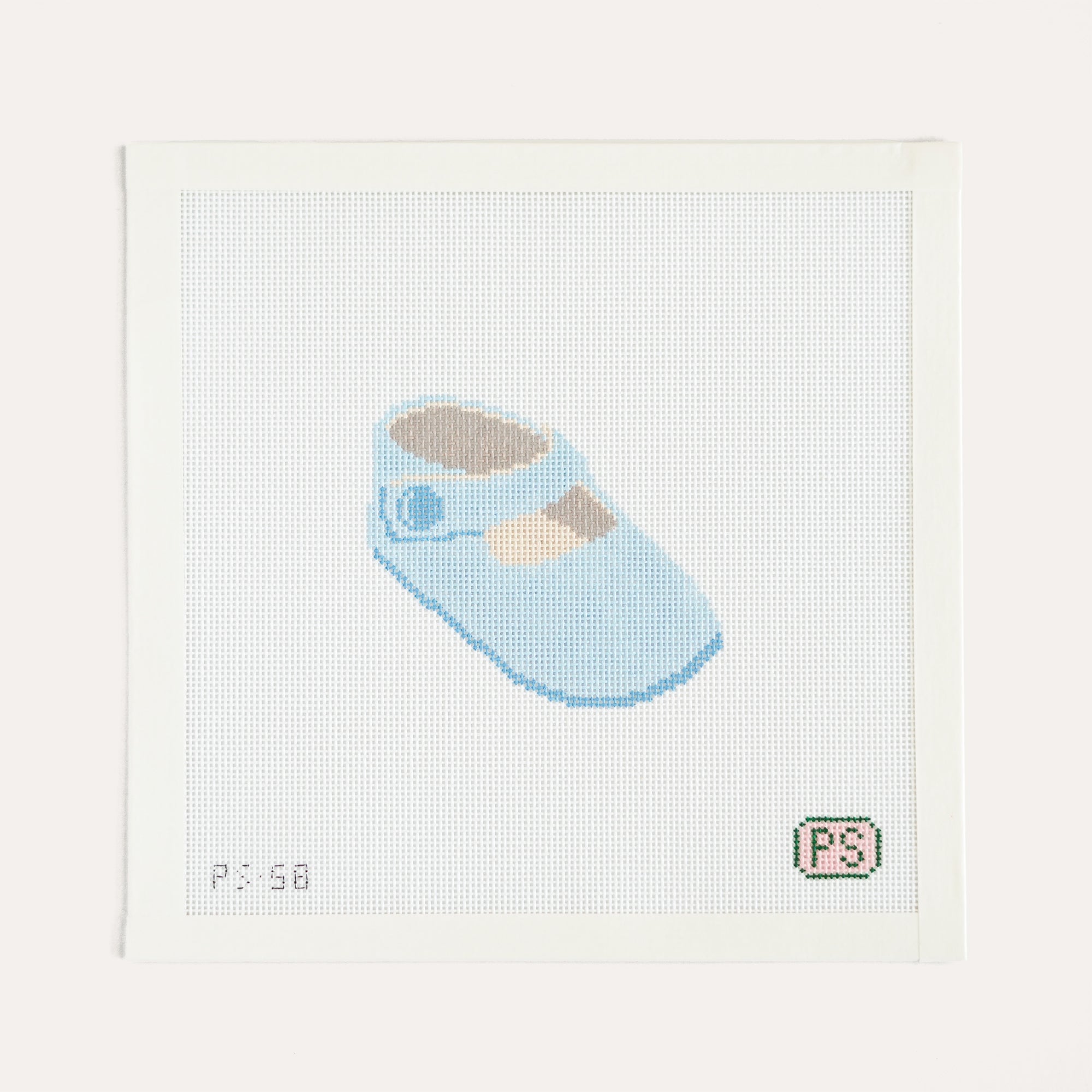 Baby Boy Crib Shoe Needlepoint Canvas | PrepSetter Needlepoint | 18 ...