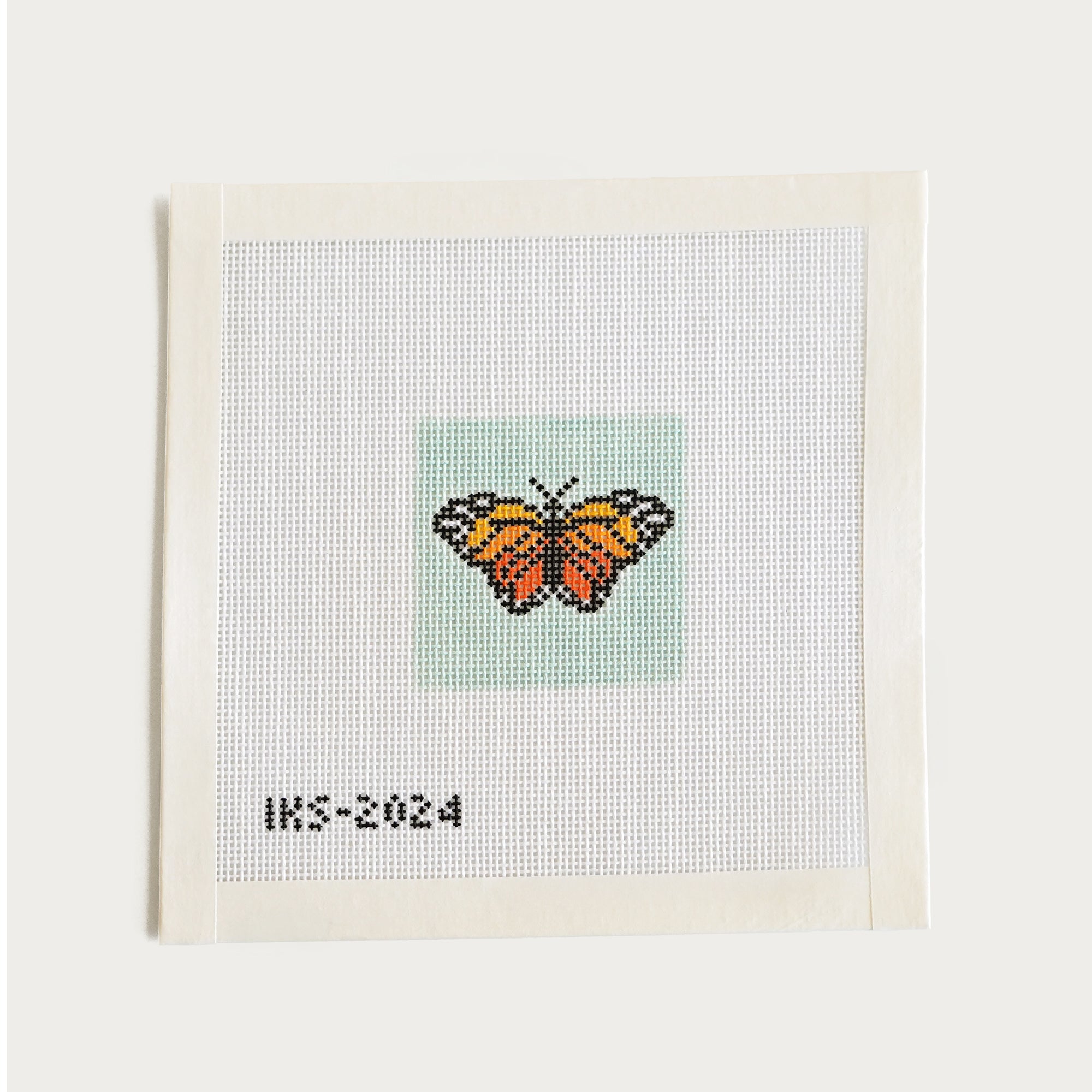 Mini Monarch Butterfly Needlepoint Canvas - 18 Mesh | Initial K Studio ...