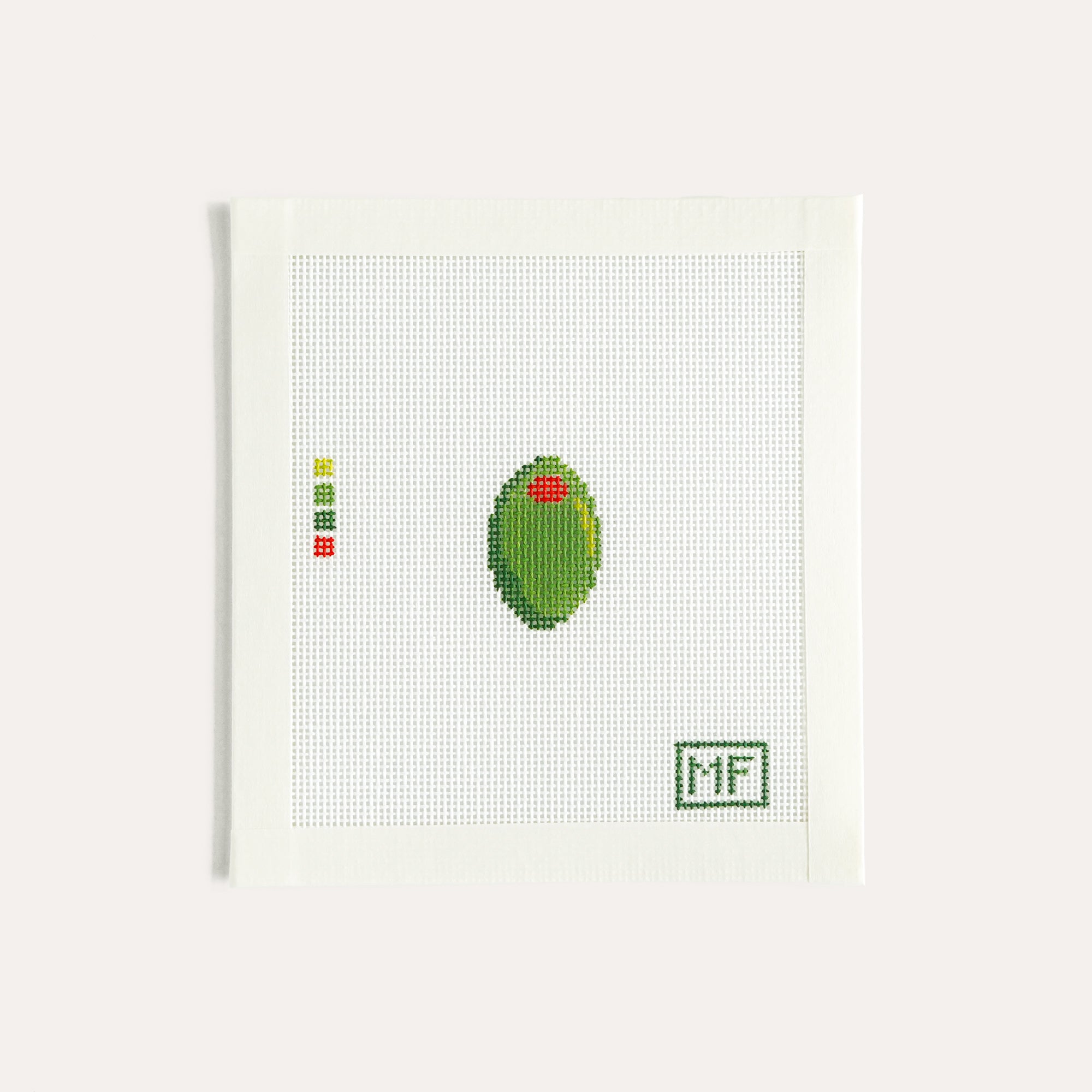 Olive Mini Needlepoint Canvas | MF Needlepoint | 18 Mesh – The ...