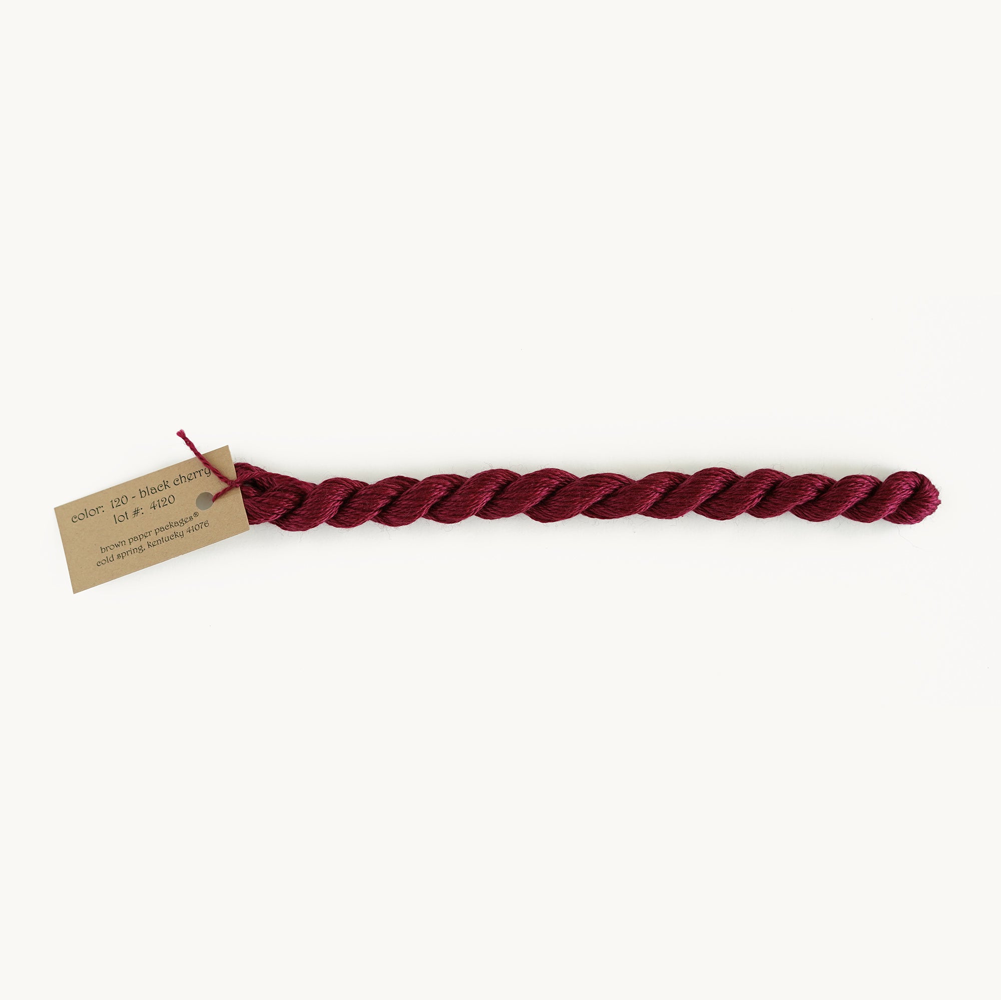 Silk & Ivory Needlepoint Thread – 120 Black Cherry (28.8 yds, 50% Silk ...
